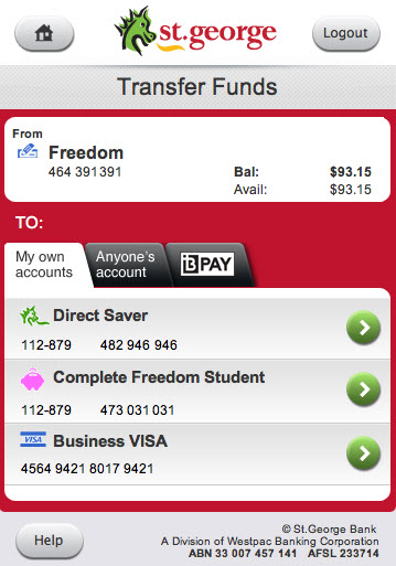 St.George Banking Group - Mobile Banking Apps - Finalist - BETTER FUTURE